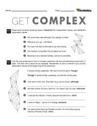 Complex sentences exercises - Docsity
