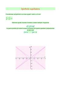 Schema sull'iperbole equilatera. - Docsity