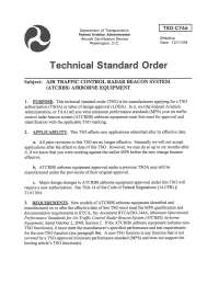Technical Standard Order -C74d - Docsity