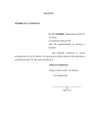 Solicitud simple solicitud simple - Docsity