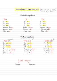 El pretérito imperfecto y pluscuamperfecto - Docsity