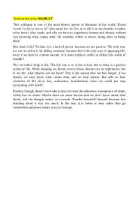 Spiegazione del soliloquio TO BE OR NOT TO BE di Hamlet, Shakespeare ...