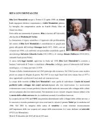 RITA LEVI MONTALCINI | Sintesi del corso di Biologia | Docsity