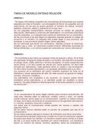 EJERCIOS DEL modelo ER - Docsity