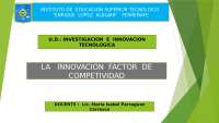 INNOVACION FACTOR DE COMPETITIVIDAD - Docsity