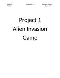 Alian Invasion Game Project - Docsity