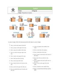 Prepositions of place (2) - Docsity
