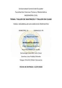 Ejercicios traza de matrices - Docsity
