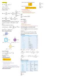 Z-Transform formula sheet - Docsity