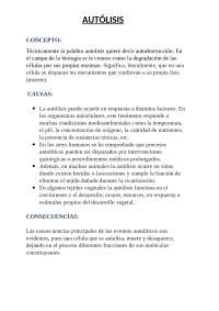 AUTÓLISIS en la industria alimenticia - Docsity