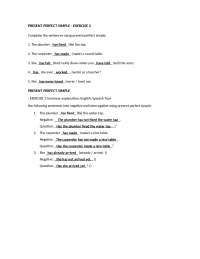 El presente perfecto - Docsity