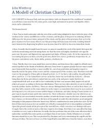 Model of christian charity - Docsity