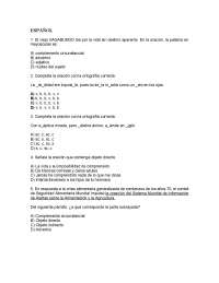 PREGUNTAS ESPAÑOL UNAM | Exámenes de Idioma Español | Docsity