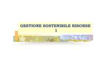 Gestione sostenibile delle risorse - Docsity