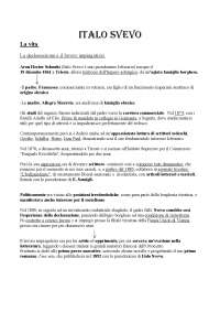 ITALO SVEVO: vita,opere e poetica - Docsity
