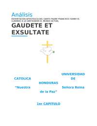 GAUDETE ET EXSULTATE Capitulo 1 - Docsity