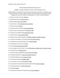 Test de frases incompletas de Sacks para niños - Docsity