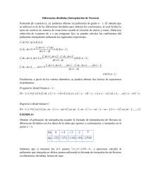 Resumen de Diferencias divididas de Métodos numéricos | Resúmenes de Métodos Numéricos | Docsity