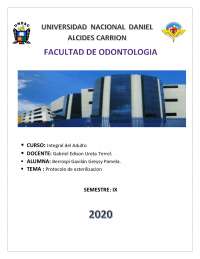 PROTOCOLO DE ESTERILIACIÓN - Docsity