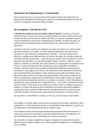 Declaracion de independencia - Docsity
