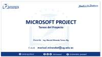 Introduccion a microsoft project - Docsity
