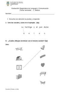 Diagnóstico lenguaje 1° Básico de marzo - Docsity