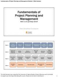 Management of project (fundamentals) - Docsity