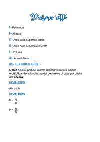 Formule prisma retto - Docsity