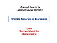 Stechiometria - chimica generale - Docsity