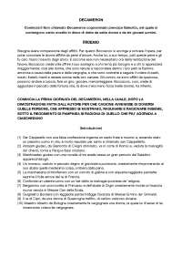 STRUTTURA SCHEMATICA DEL DECAMERON - Docsity