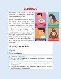 El dengue y sus causas - Docsity
