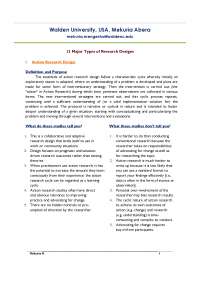 Major types of Research Design - Docsity