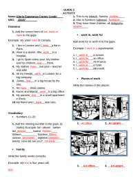 INGLES BASICO NIVEL I - Docsity
