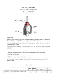 Design of a Puller Arm Mechanism - Docsity