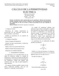 Laboratorio. Cálculo de la permitividad eléctrica | Guías, Proyectos, Investigaciones de ...
