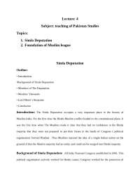 General overview of simla Deputation - Docsity