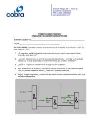 Examen Teorico para operadores de Subestaciones | Exámenes de Ingenieria Eléctrica | Docsity