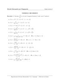 Soluzione esercizi Metodi Matematici. - Docsity