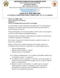 DERECHOS HUMANOS EJERCICIOS DIDACTICOS - Docsity