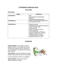 OTORRINOLOGÍA RESUMEN - Docsity