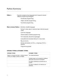 Riassunto Python (EN) informatica applicata al suono - Docsity