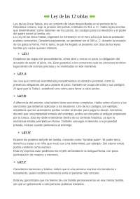 Ley de las doce tablas - Docsity