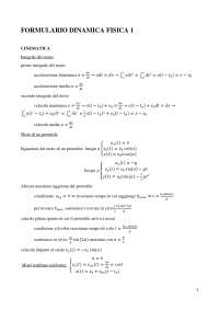 Dinamica e cinematica fisica 1 - Docsity