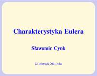 Szczegółowa charakterystyka Eulera - Docsity