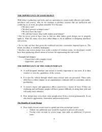 Screen design goals in hci | Exercises Computer Science | Docsity