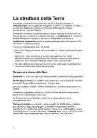 Struttura della terra - Docsity