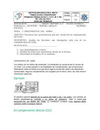 Complementos del verbo con ejemplos resueltos - Docsity