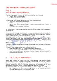 Riassunto Social media studies: i social media alla soglia della ...