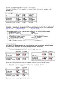 Presente subjuntivo español - Docsity