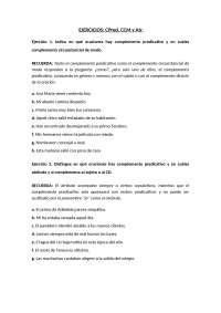 Ejercicios complementos verbales - Docsity